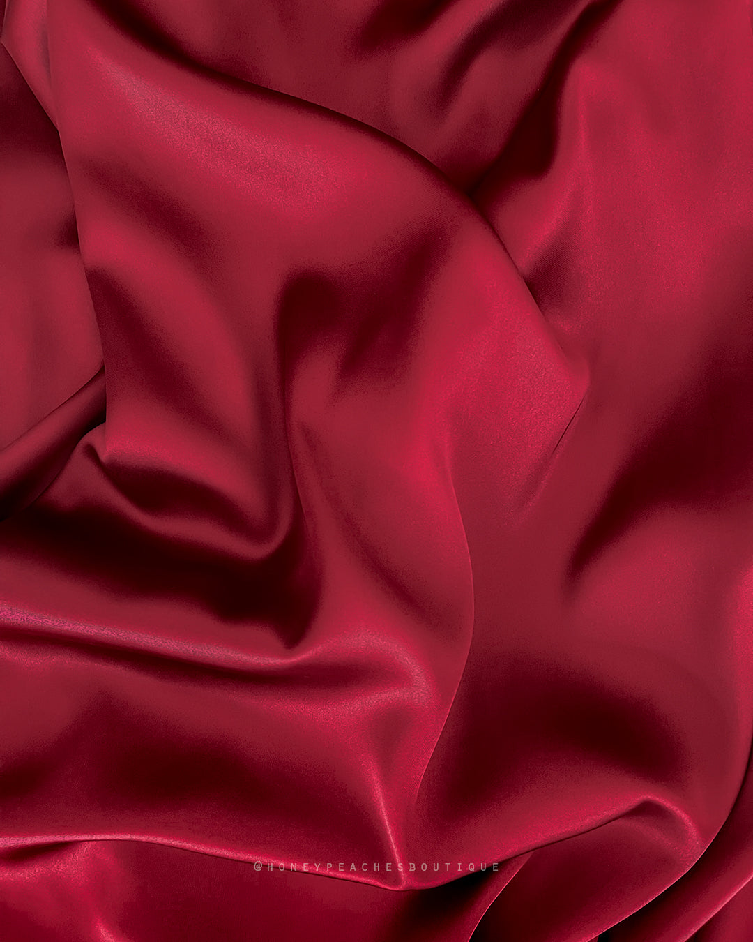 Bridesmaid Fabric Swatch - Luxe Satin - Maroon – Honey Peaches