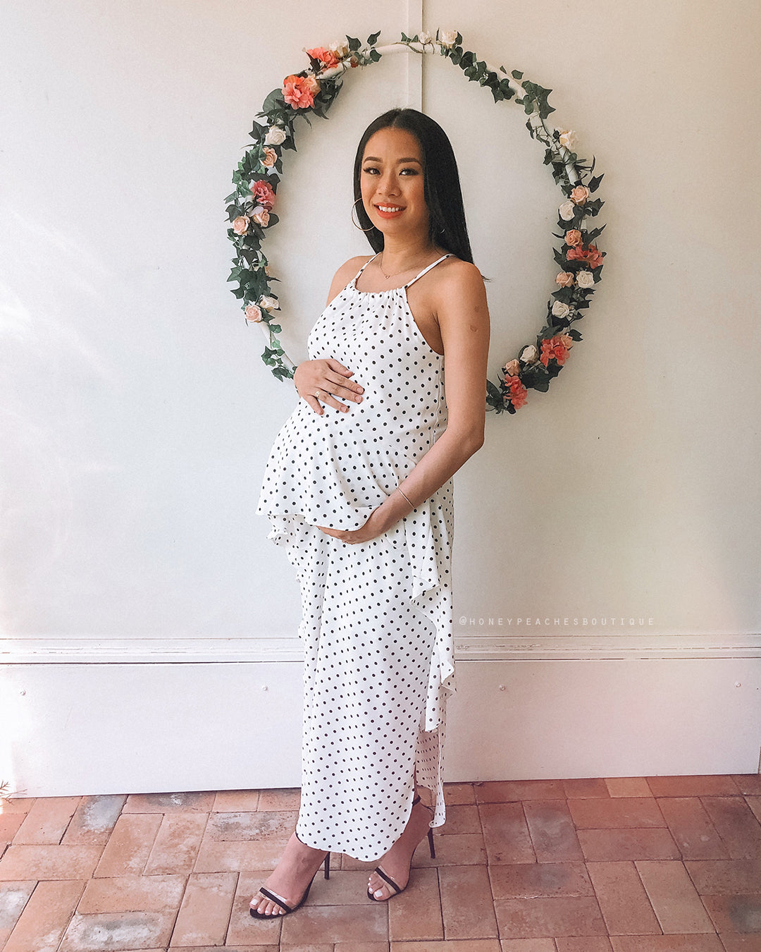 Polly Maxi Dress - White – Honey Peaches